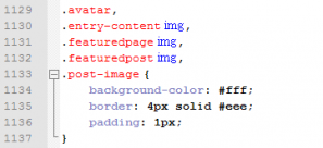 Remove Add & Change Image Border Properties in WordPress