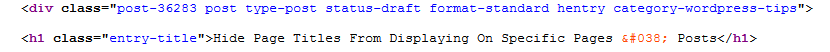 Hide Page Titles From Displaying On Specific Pages & Posts Using CSS Code
