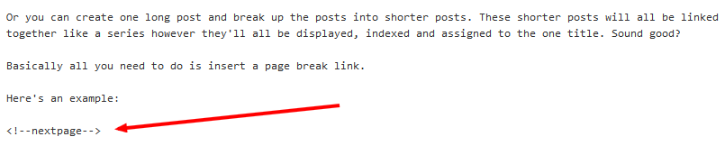 How To Add Next Page Break Links In WordPress Post Editor