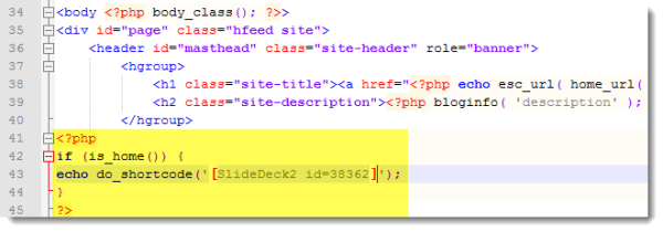 Add Slide Deck Slider In Any Themes Header - WP SITES