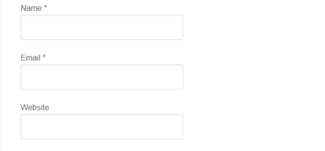 Customize Comment Form Place Holder Input Text Fields & Labels