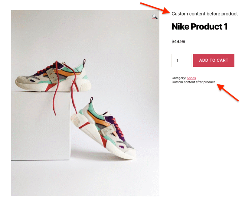 Add Custom Field Content Before & After Products - WooCommerce