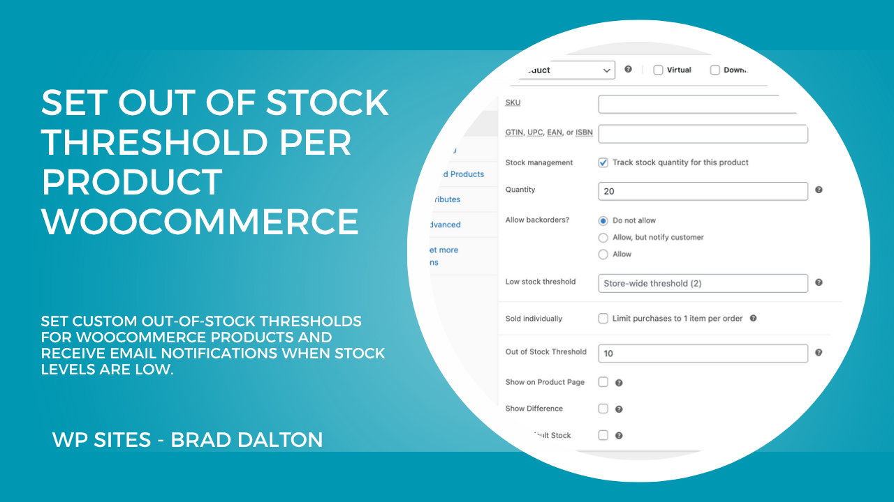 Set Out of Stock Threshold Per Product WooCommerce