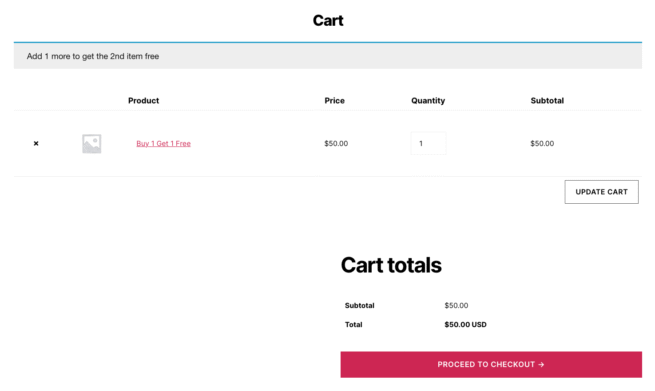 Buy 1 Get 1 Free for WooCommerce