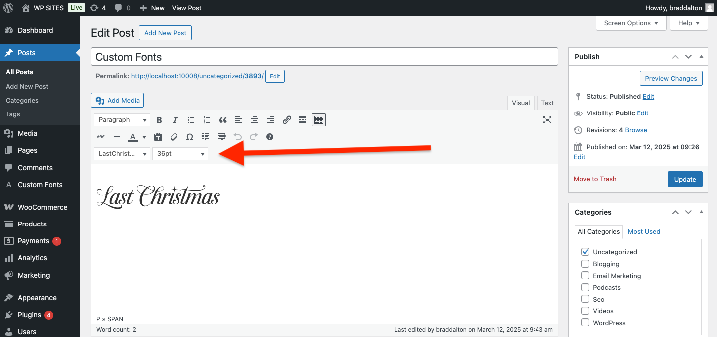 Fonts Pro - Custom Fonts for Your Visual Editor in WordPress