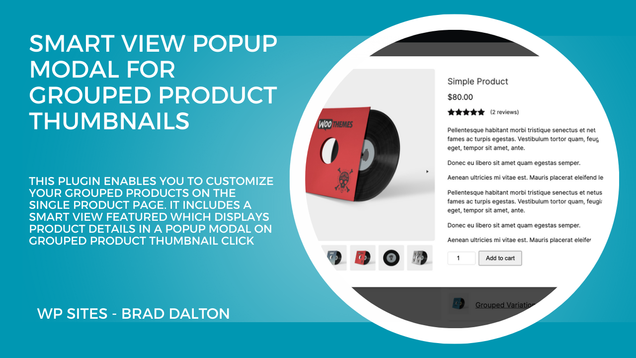Smart View Popup Modal for Grouped Product Thumbnails