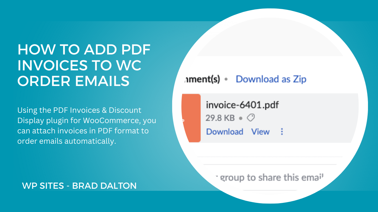 How To Add PDF Invoices to WC Order Emails